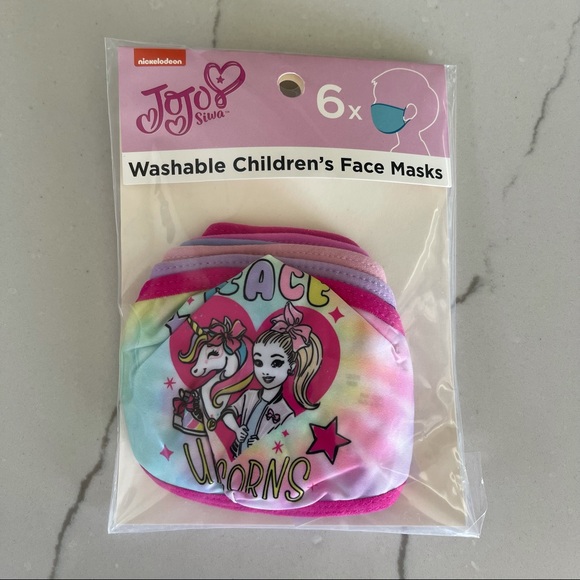 handcraft | Accessories | New Jojo Siwa Washable Kids Face Masks 6pk ...